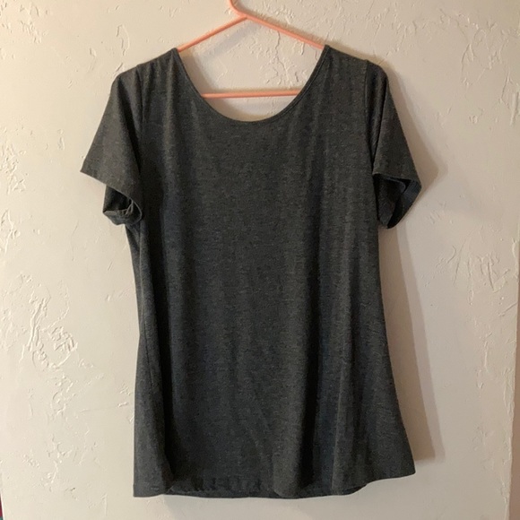Tops | Gray Shirt With Keyhole Back | Poshmark